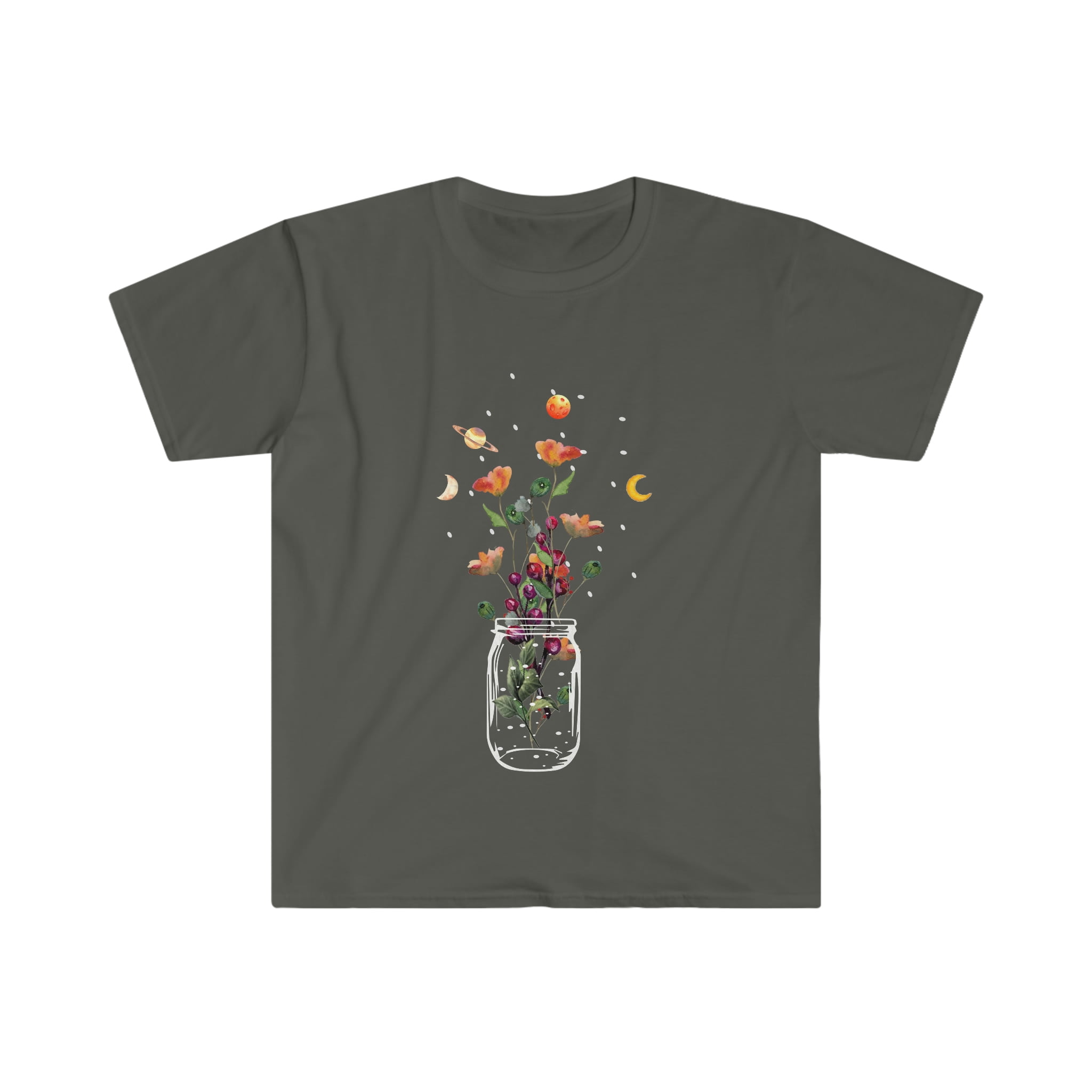 Mason Jar Wildflower Cottage core Aesthetic T-Shirt - Walmart.com