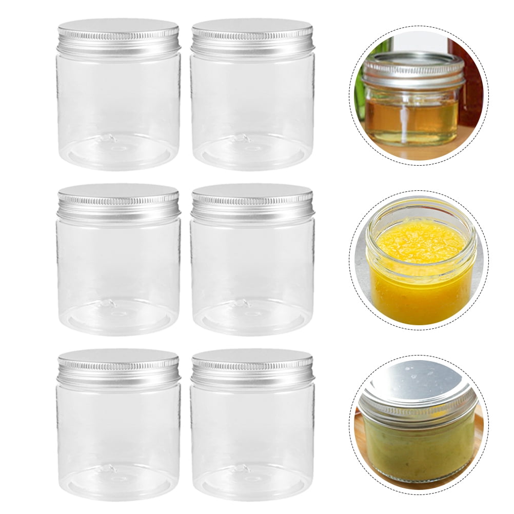 Mason Jars,20 Pcs Reusable Plastic Jar with Aluminum Lid Round Sealing ...