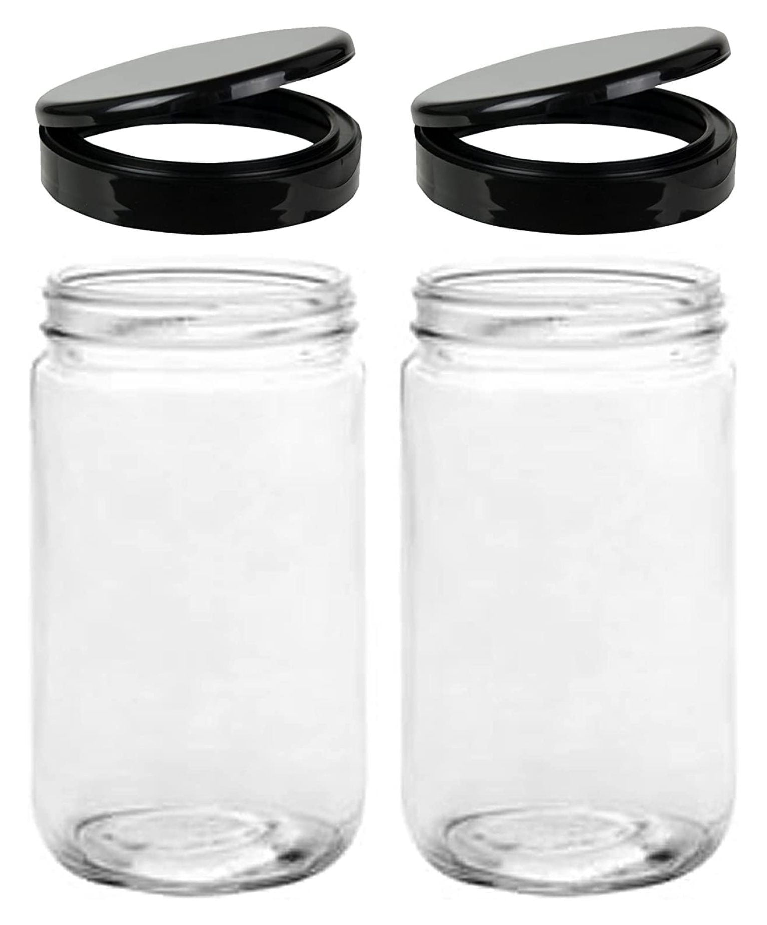 Mason Jars 32 Oz EXTRA WIDE MOUTH Glass Jars with Top Lids - Storage ...