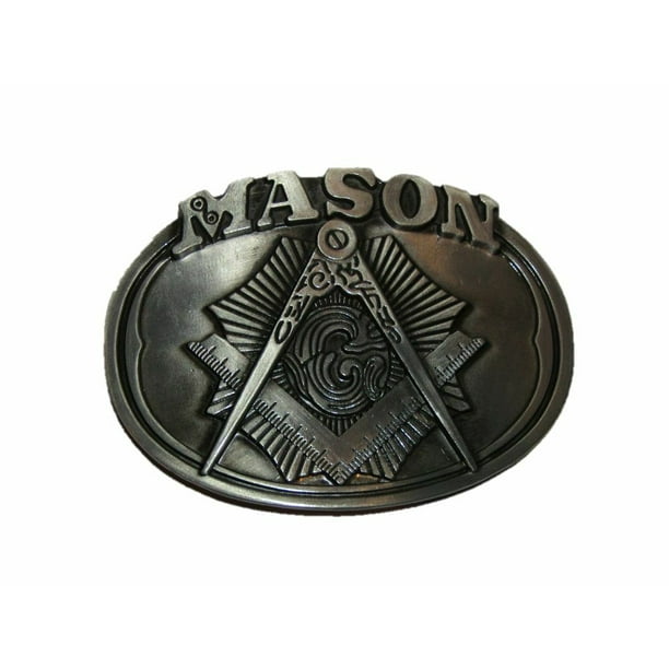 Mason Masonic Freemason Crest Metal Belt Buckle - Walmart Business Supplies