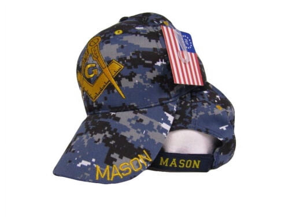 Mason Masonic Symbol Blue ACU Camo Camouflage Embroidered Cap Hat ...