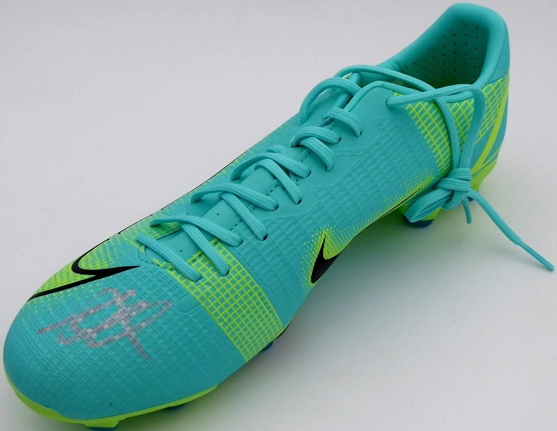 Mason Mount Autographed Teal Nike Mercurial Cleat Shoe Chelsea F.C ...