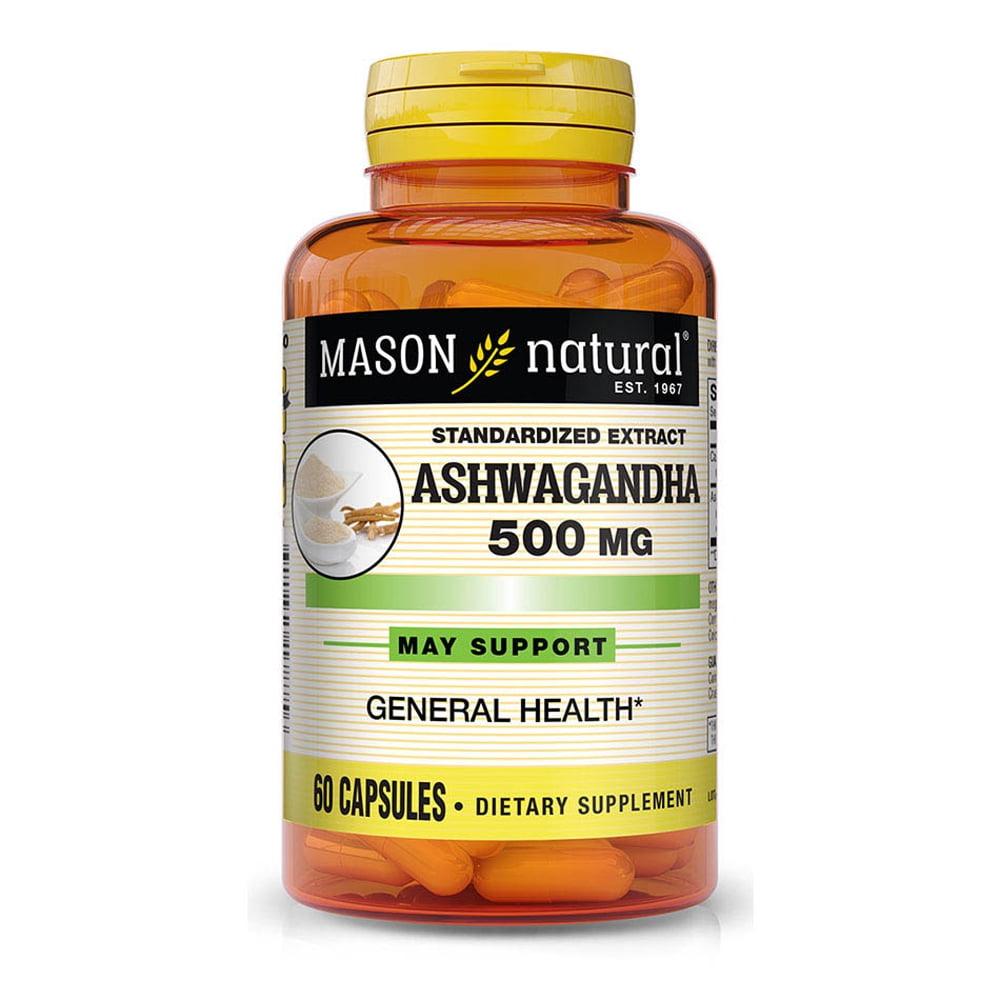 Mason Natural Ashwagandha 500 mg 60 Caps - Walmart Business Supplies