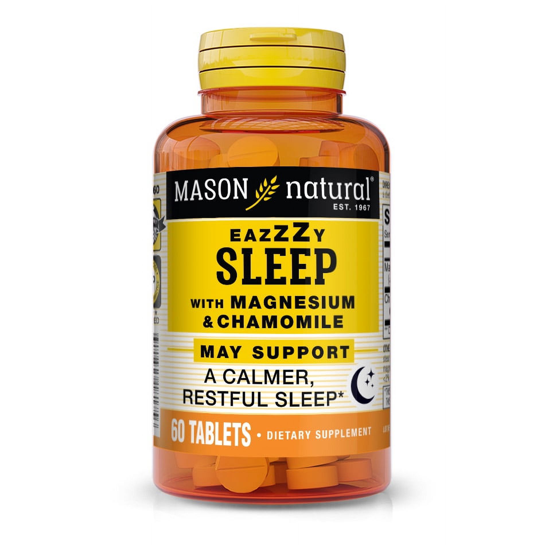Mason Natural Eazzzy Sleep with Magnesium & Chamomile - Natural Sleep Aid, Restful Sleep, 60 ...