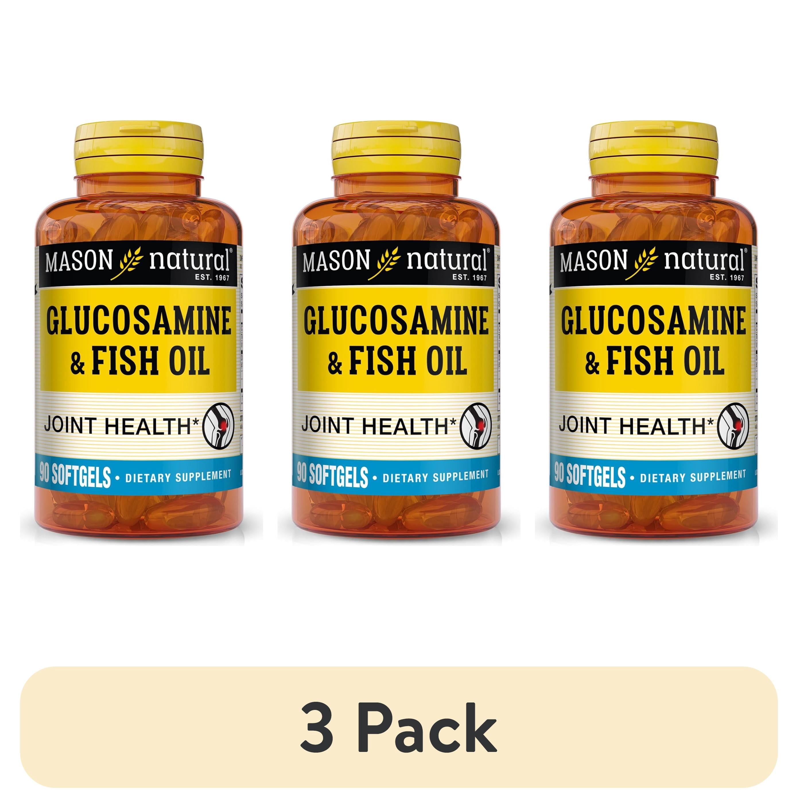 (3 pack) Mason Natural Glucosamine & Fish Oil (DHA and EPA Omega 3 ...