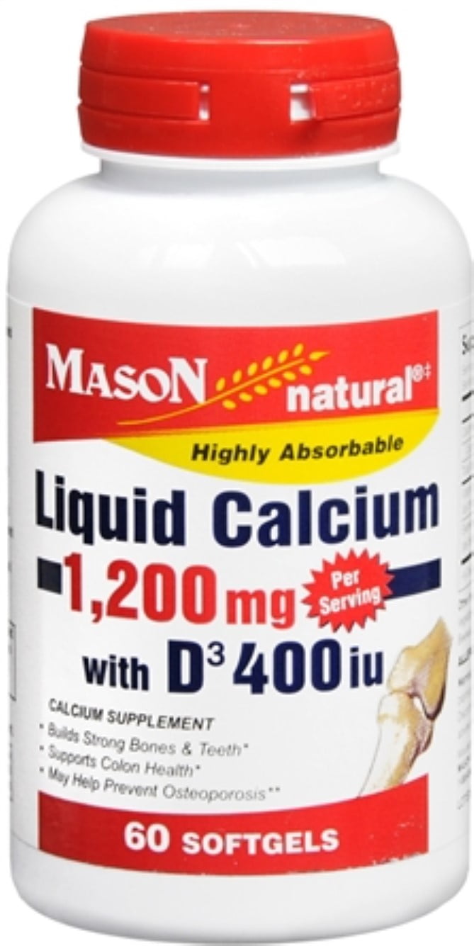 Mason Natural Liquid Calcium With Vitamin D Softgels 60 ea - Walmart.com
