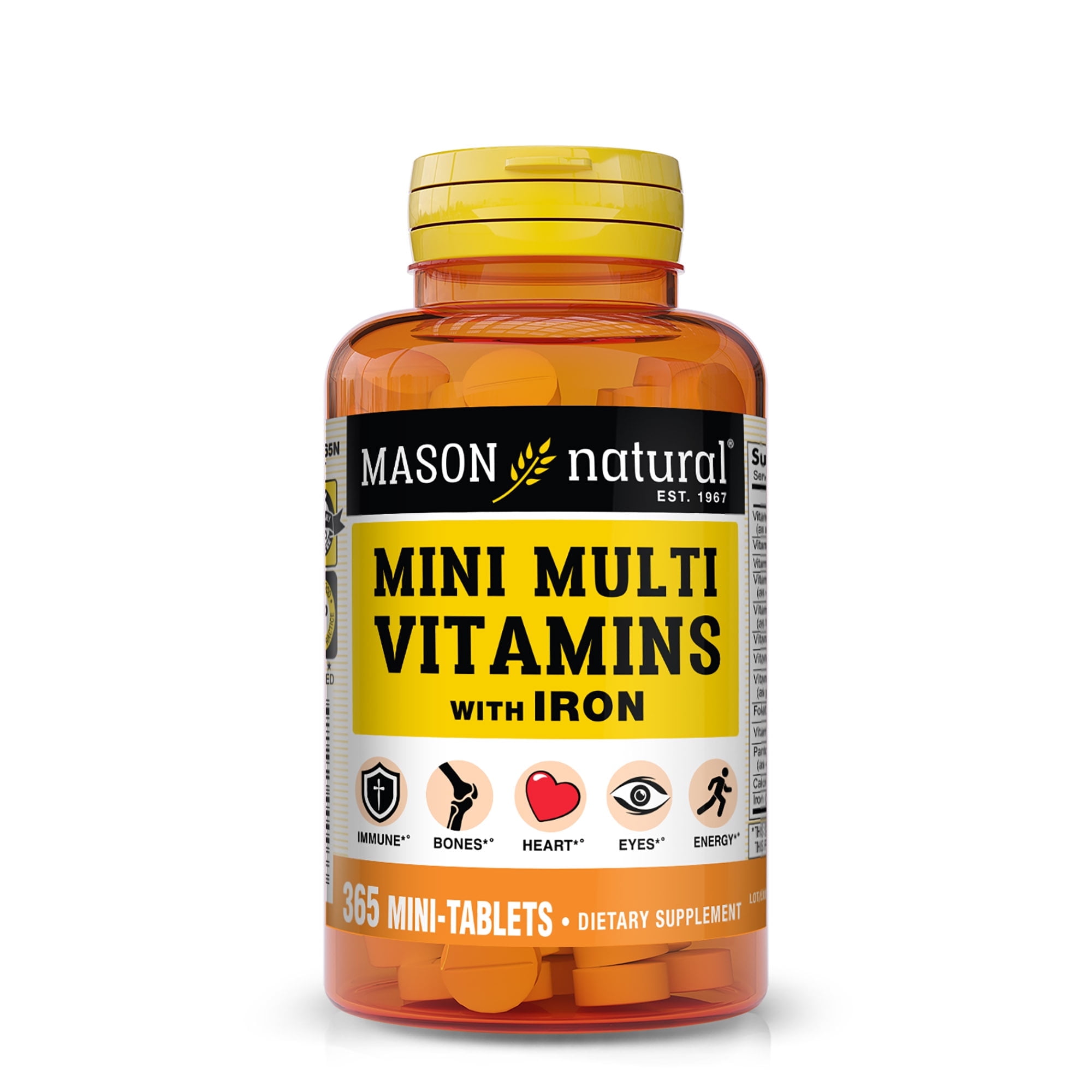 Mason Natural Daily Complete Multivitamin with Iron, Unisex, 365 ...