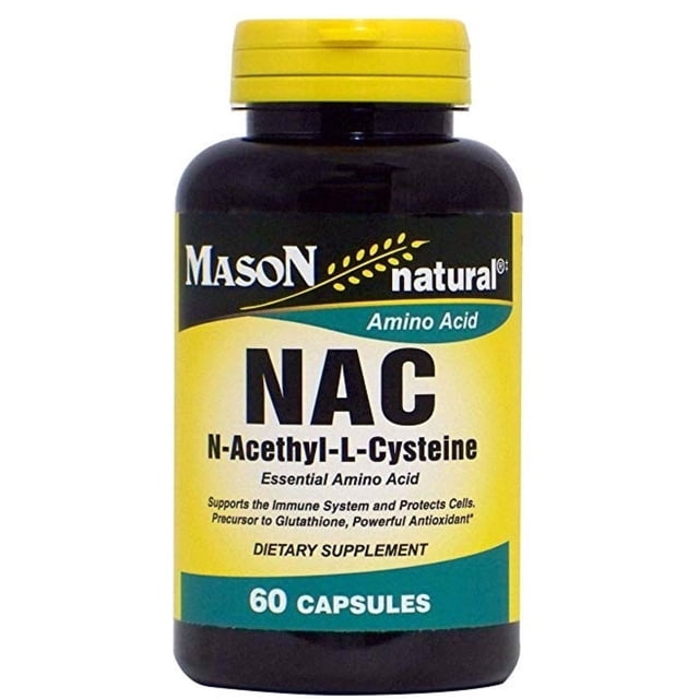 Mason Natural NAC N-Acethyl-L-Cysteine Essential Amino Acids, 60 Each ...