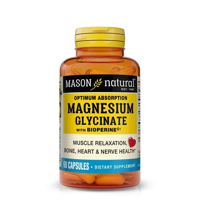 Mason Natural Optimum Absorption Magnesium Glycinate with Bioperine ...