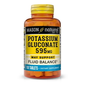 Best Naturals Potassium Gluconate Supplement 595 mg 250 Tablets ...