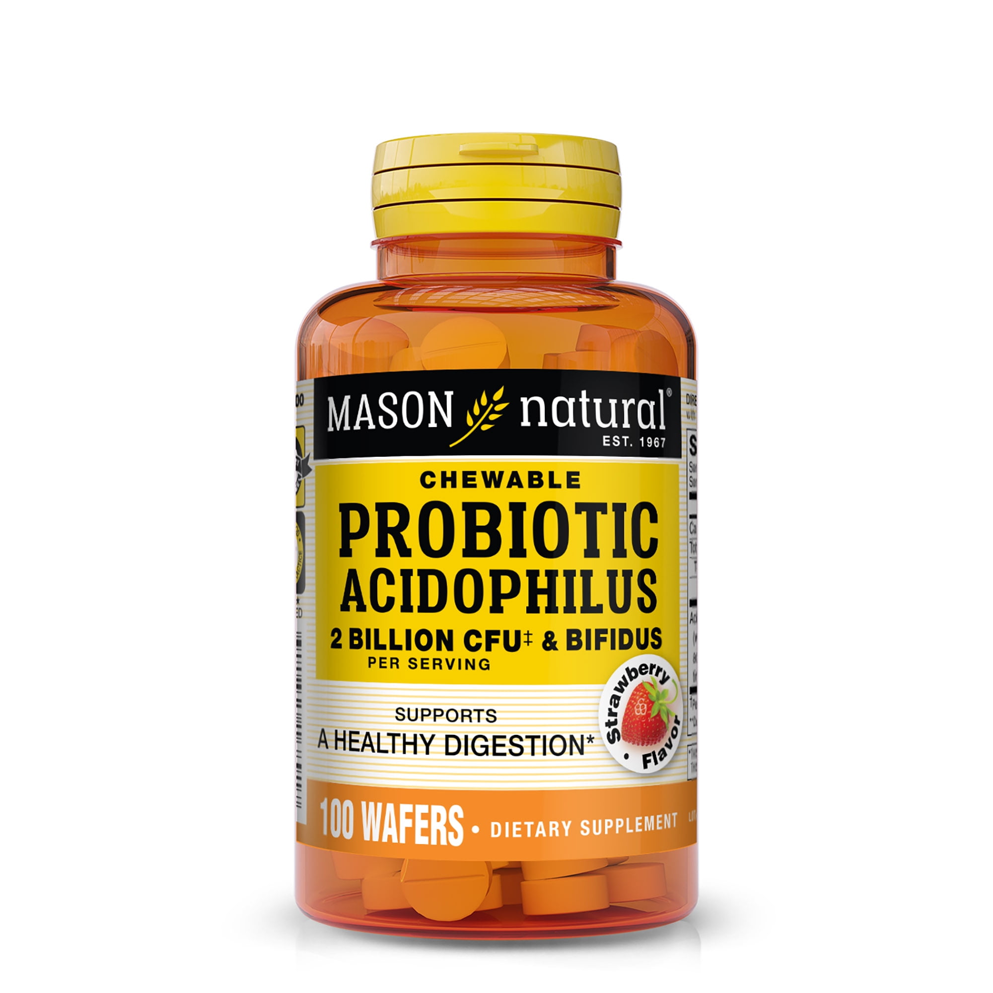 Mason Natural Probiotic Acidophilus with Bifidus 2 Billion CFU Per ...