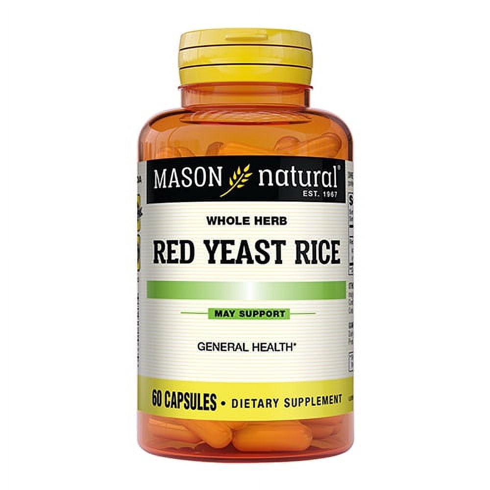Mason Natural Red Yeast Rice 1200 Premium Herb Capsules - 60 Ea, 3 Pack ...