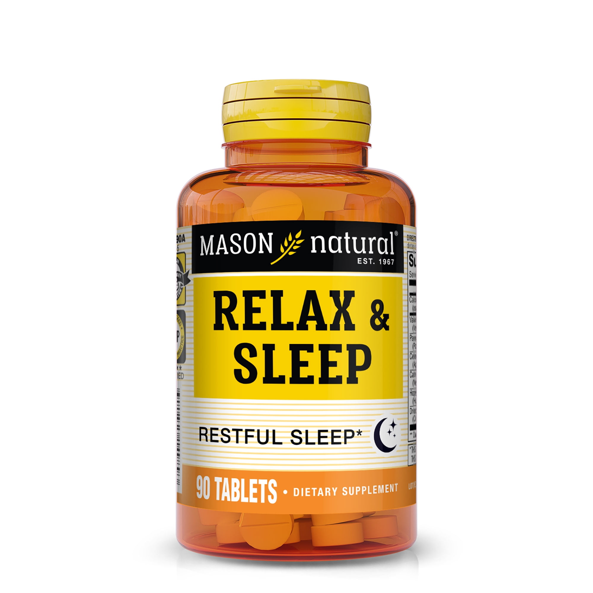 Mason Natural Relax & Sleep Dietary Supplement - 90 Tabs - Walmart.com