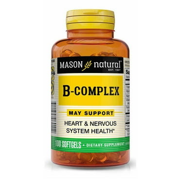 (3 pack) Mason Natural Vitamin B Complex, Healthy Heart & Nervous ...