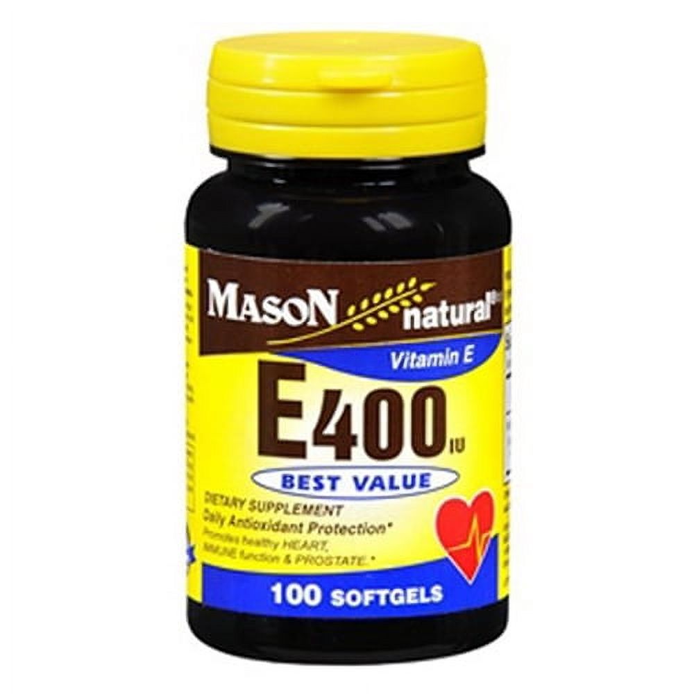 Mason Natural Vitamin E 400Iu Dietary Supplement Softgels - 100 Ea, 2 ...