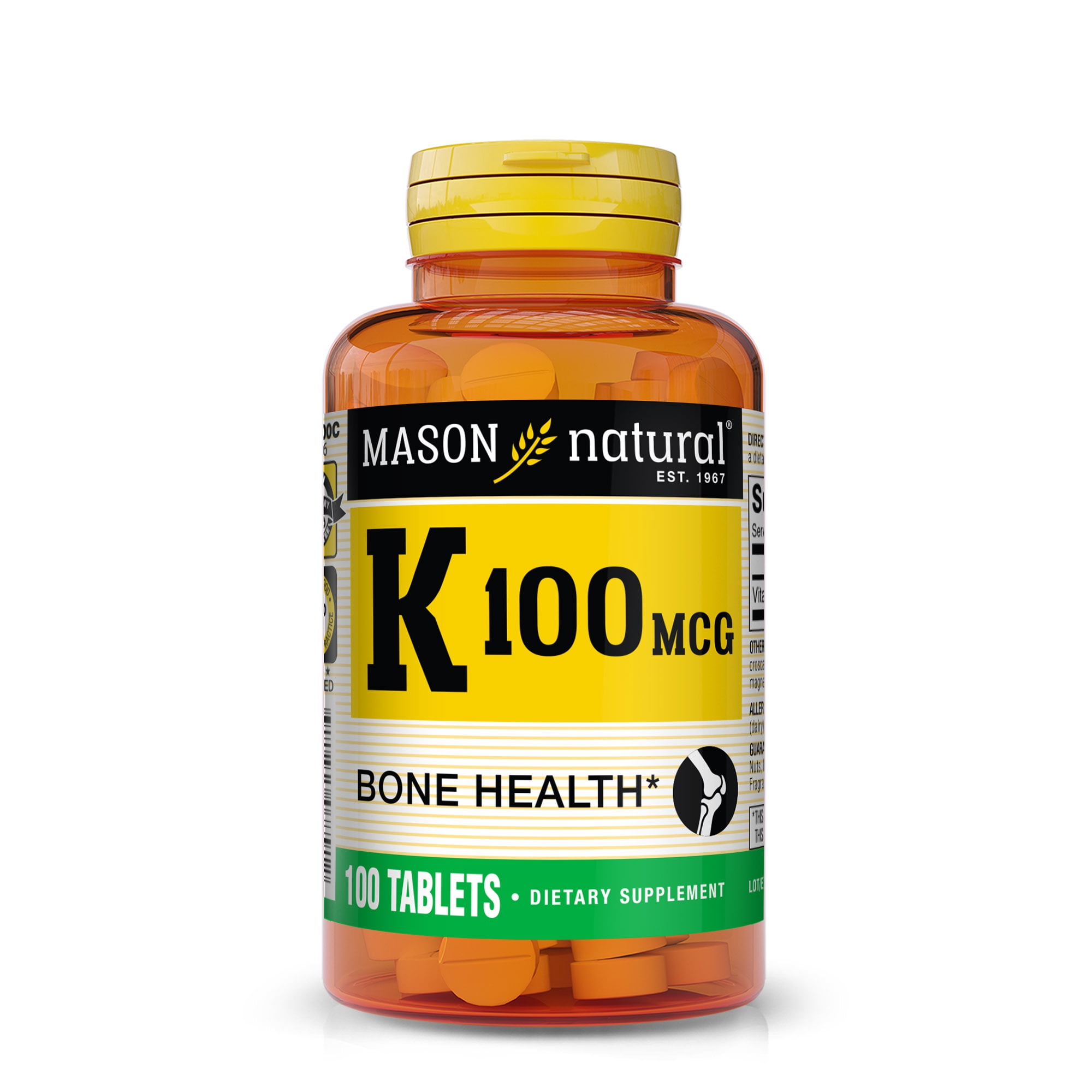 Mason Natural Vitamin K 100 mcg, 100 Tablets - Walmart.com