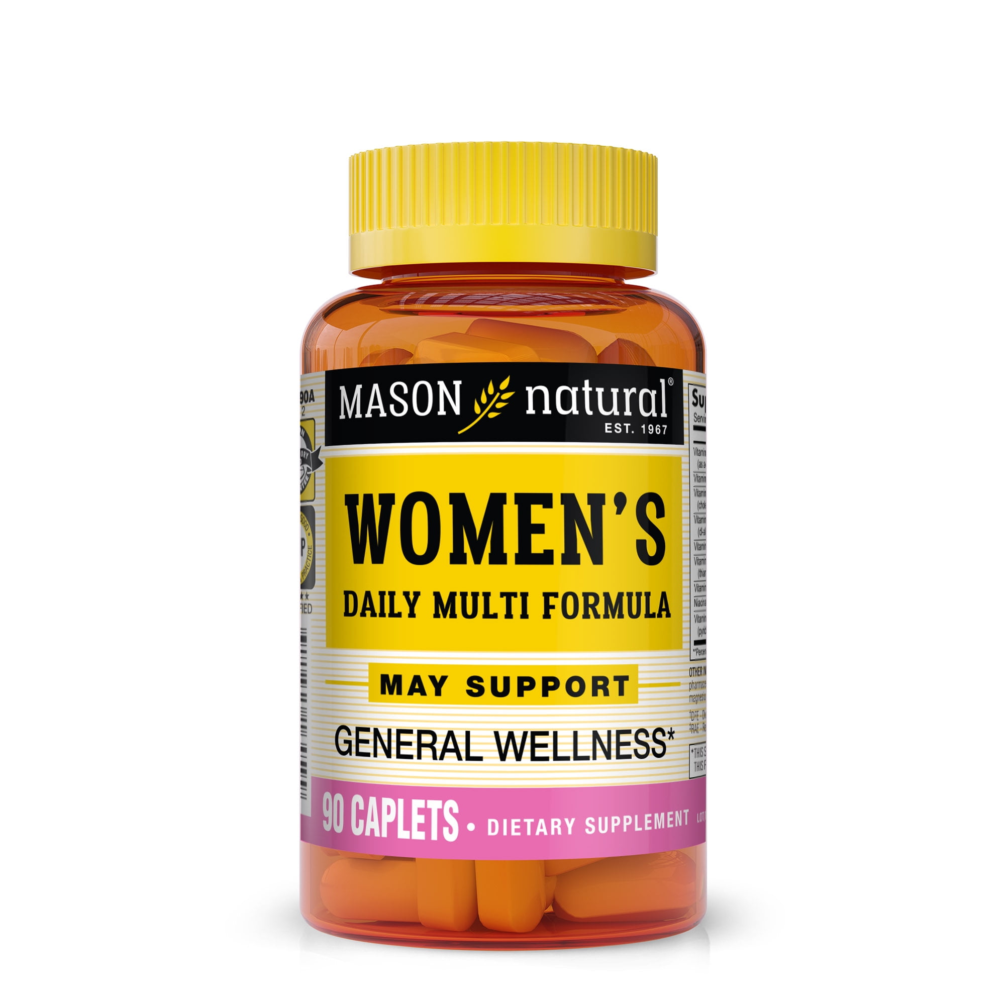 Mason Natural Women's Daily Multi Formula, 90 Caplets - Walmart.com