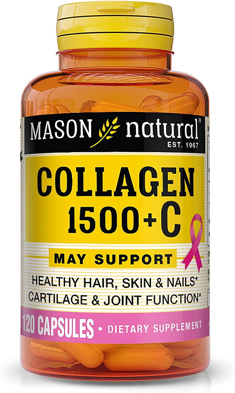 Mason Vitamins, Collagen, Plus Biotin & Vitamin C, 1500, 120 Capsules ...