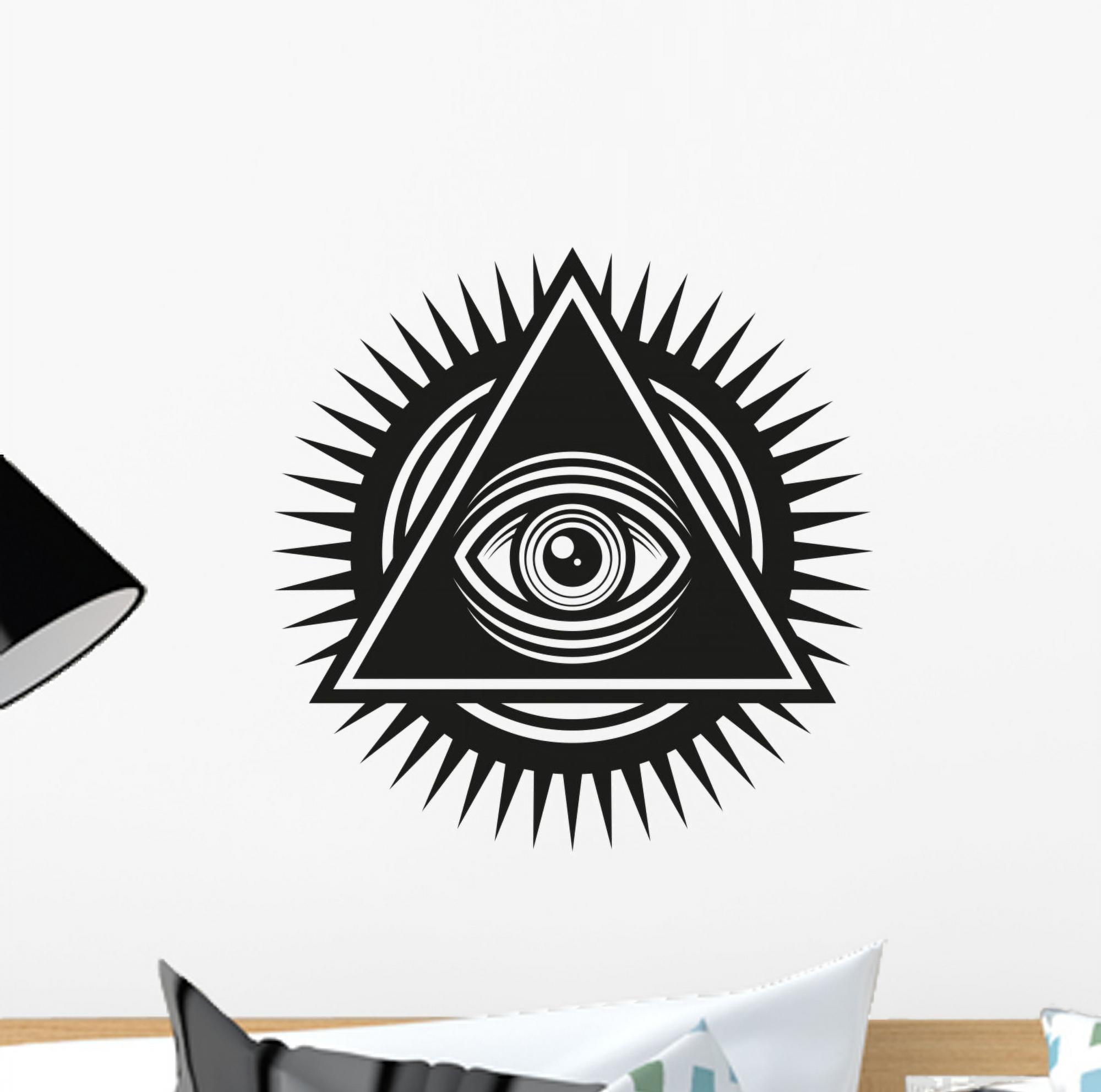 Masonic All Seeing Eye Wall Decal Wallmonkeys Peel and Stick Graphics ...