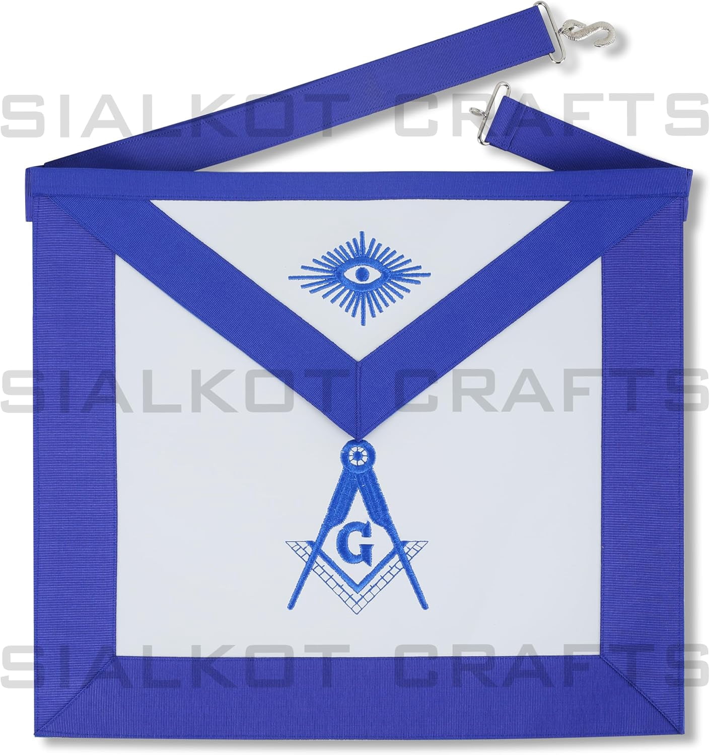 Masonic Blue Premium Lambskin Master Mason Apron With Chain Collar And ...
