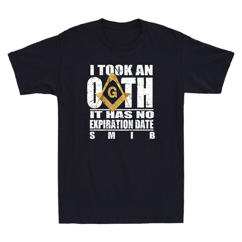Masonic I Took An Oath Square & Compass Freemason Vintage Men's T-Shirt ...