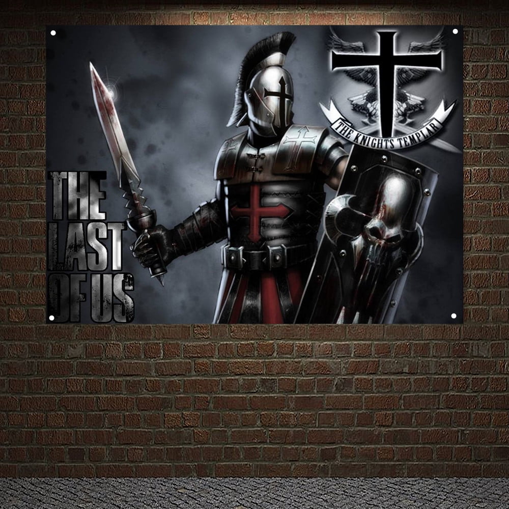 Masonic Knight Templar Tapestry Wall Art Banner 38" x 57" Medieval ...