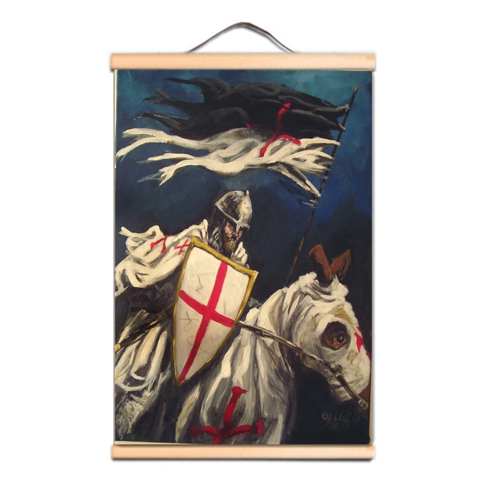 Masonic Knights Templar Scroll Posters with Solid Wood Axis Vintage ...