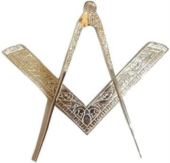 Masonic Lodge Ceremonial SILVER 6" LARGE Square and Compass For Bible ...