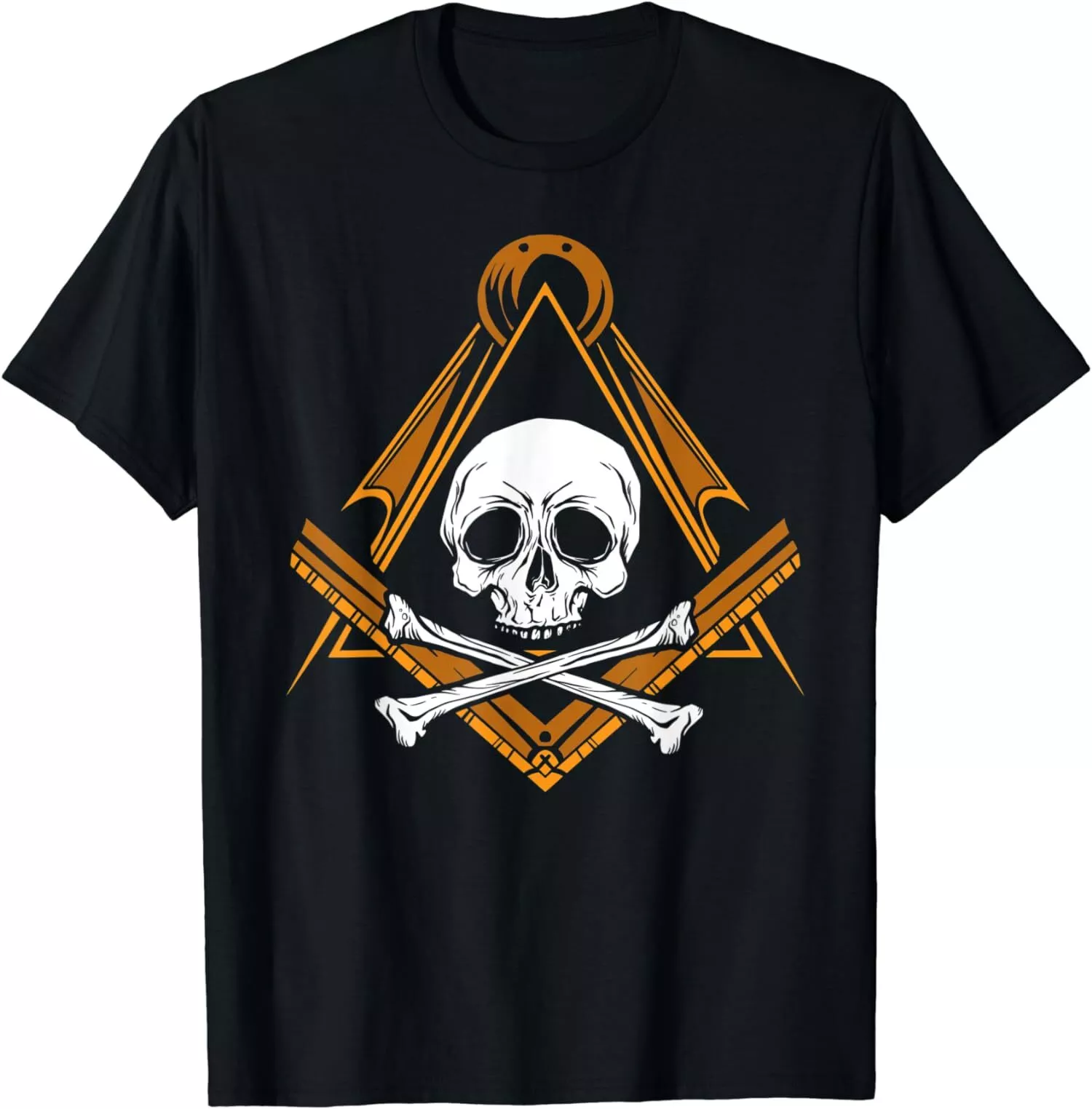 Masonic Lodge Symbol Compass, Angle and Skull T-Shirt - Walmart.com