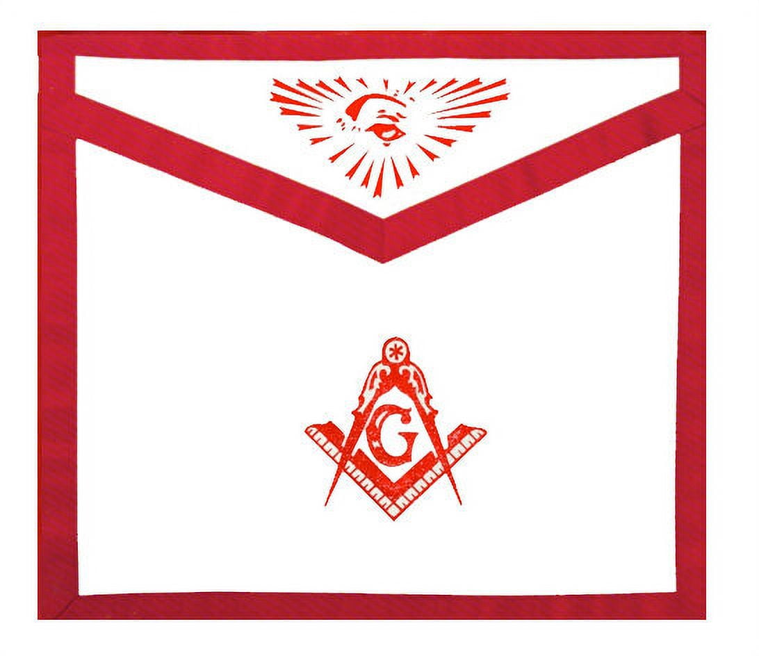 Masonic Master Mason Apron Red Lodge. Freemason Compass Square All ...