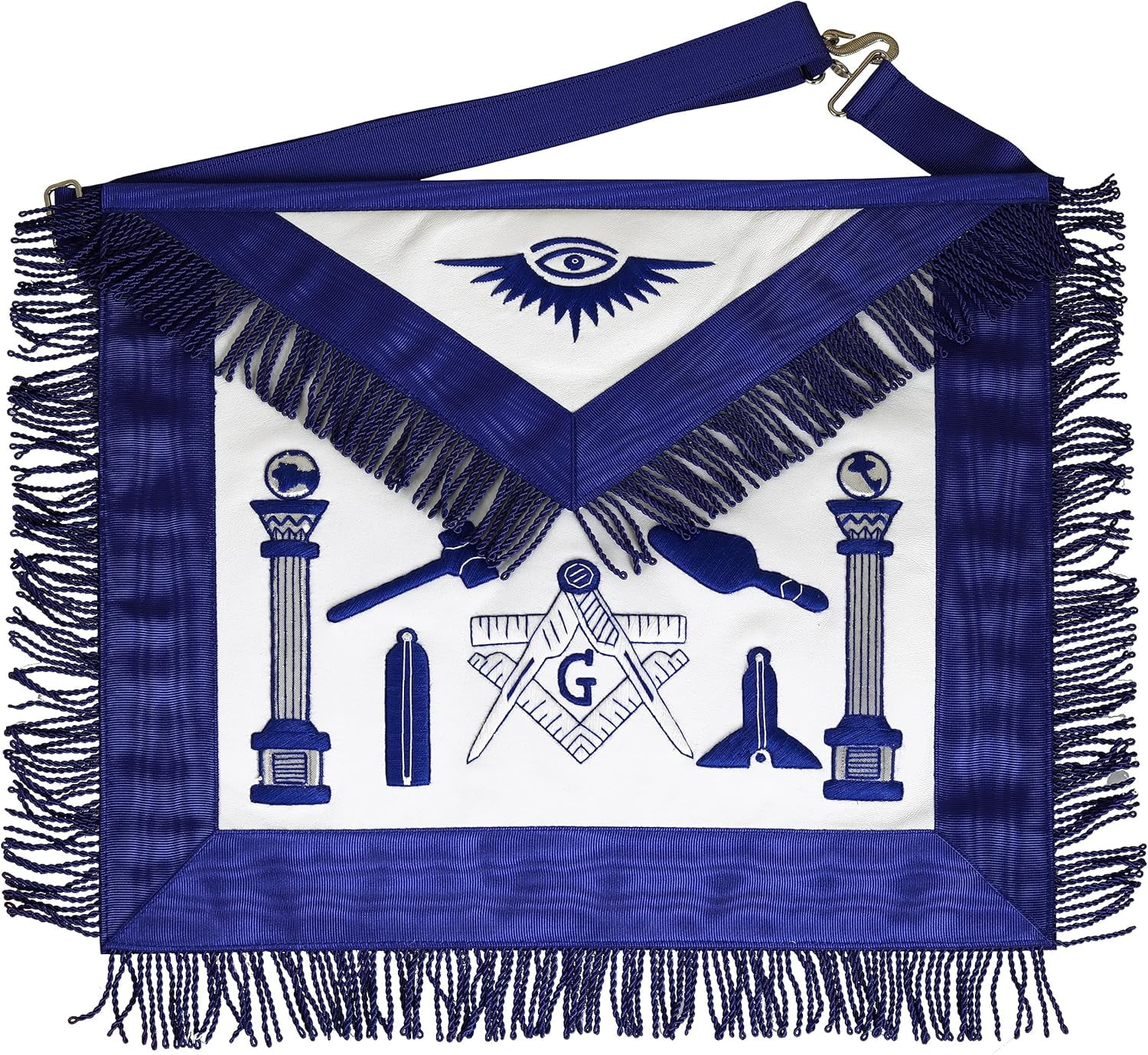 Masonic Master Mason Working Tools Masonic 100% Lambskin Apron - Blue ...