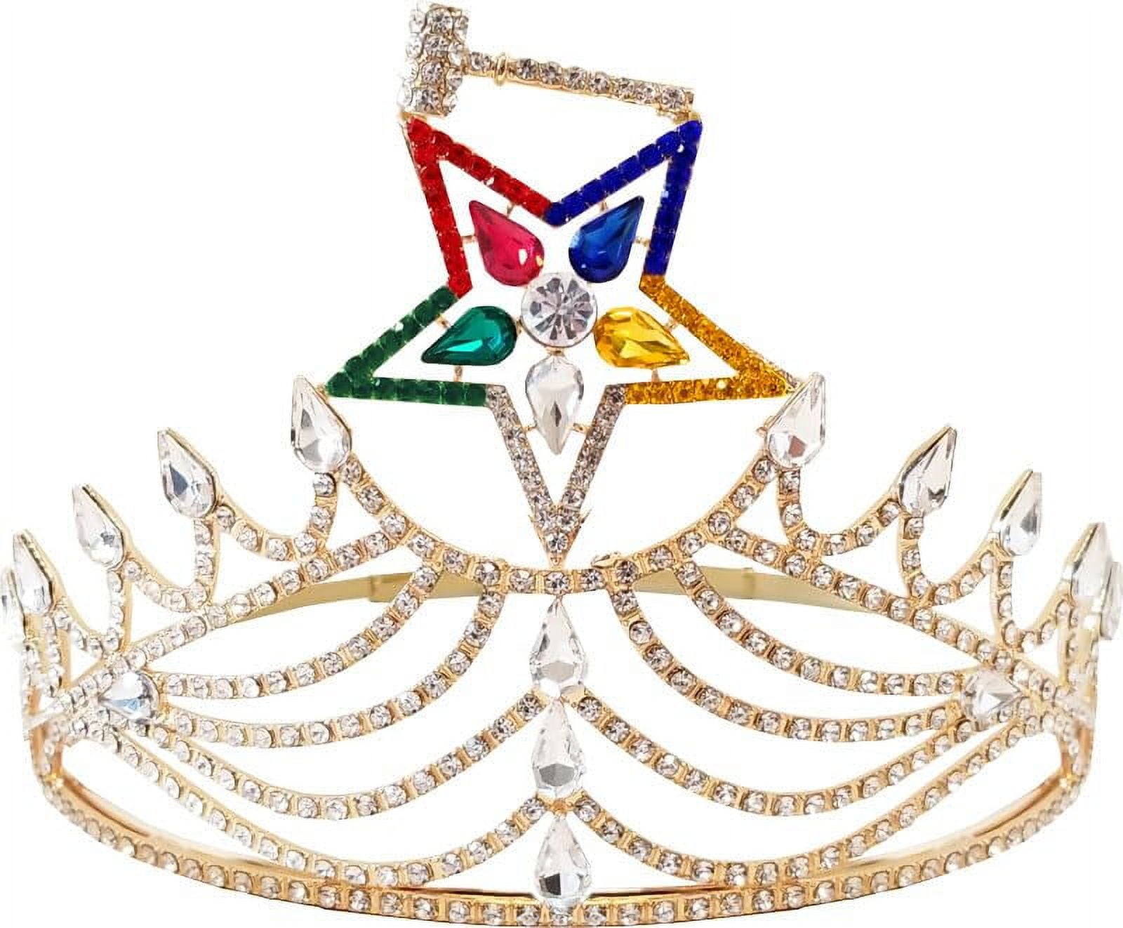 Masonic OES Matron Gold Plated Rhinestones O.E.S Adjustable Crown With ...