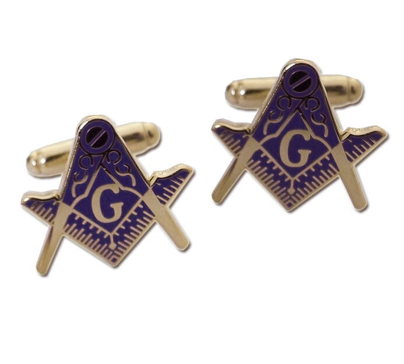 Masonic Regalia Masonic Cufflinks Blue Lodge Emblem Gold Color ...