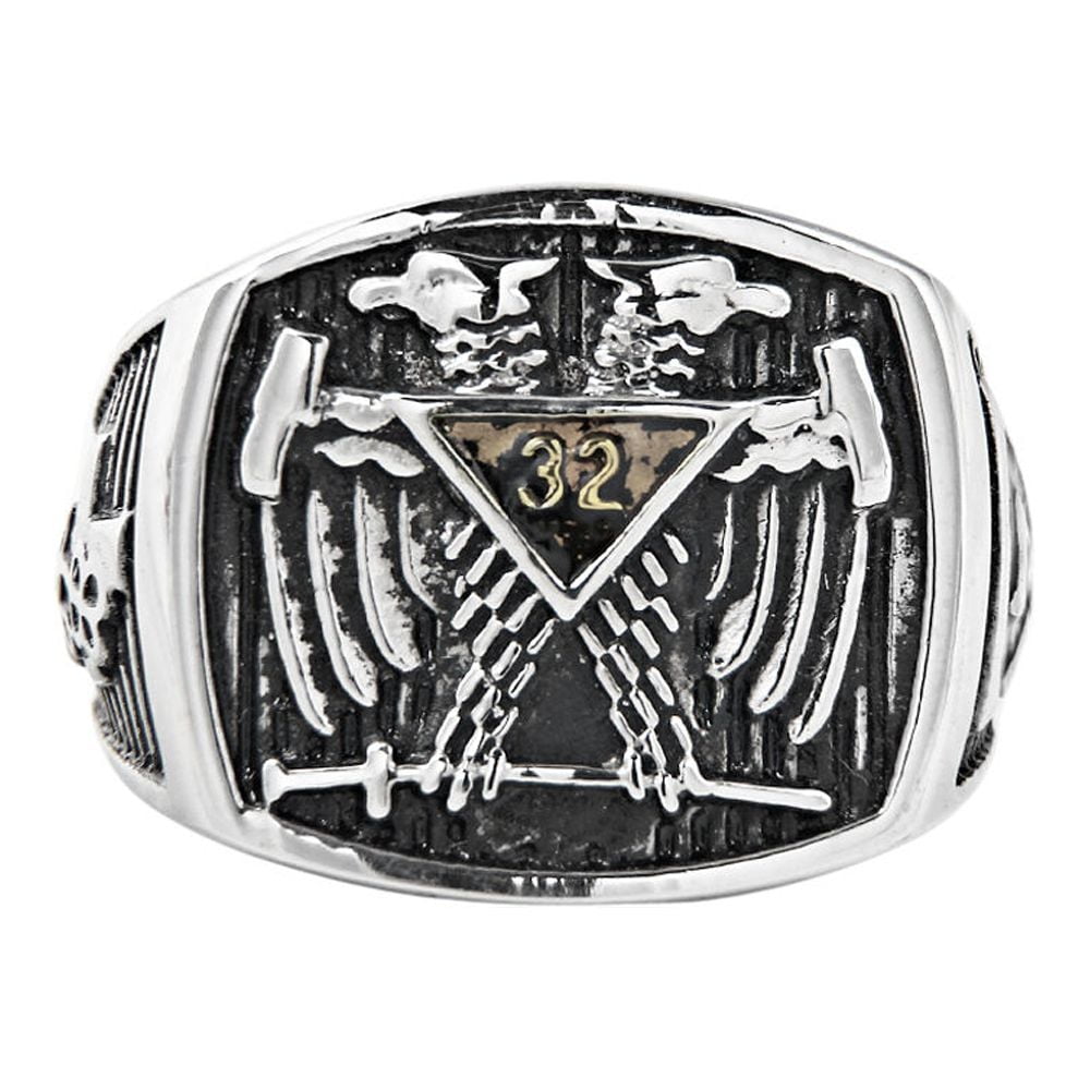 Masonic Rings. Freemason Scottish Rite 32nd Degree Double Eagle Grand ...