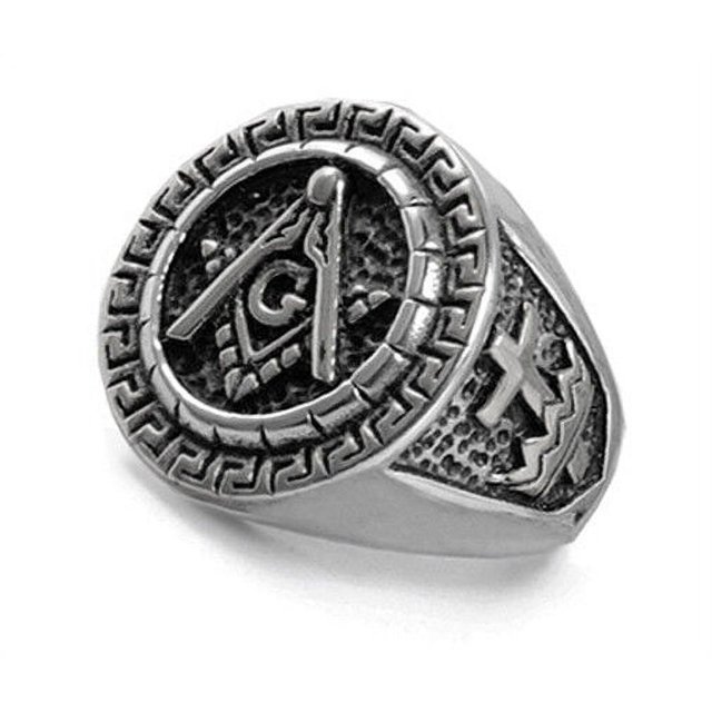 Masonic Rings Stainless Steel Masonic Ring with Knights of Templar ...