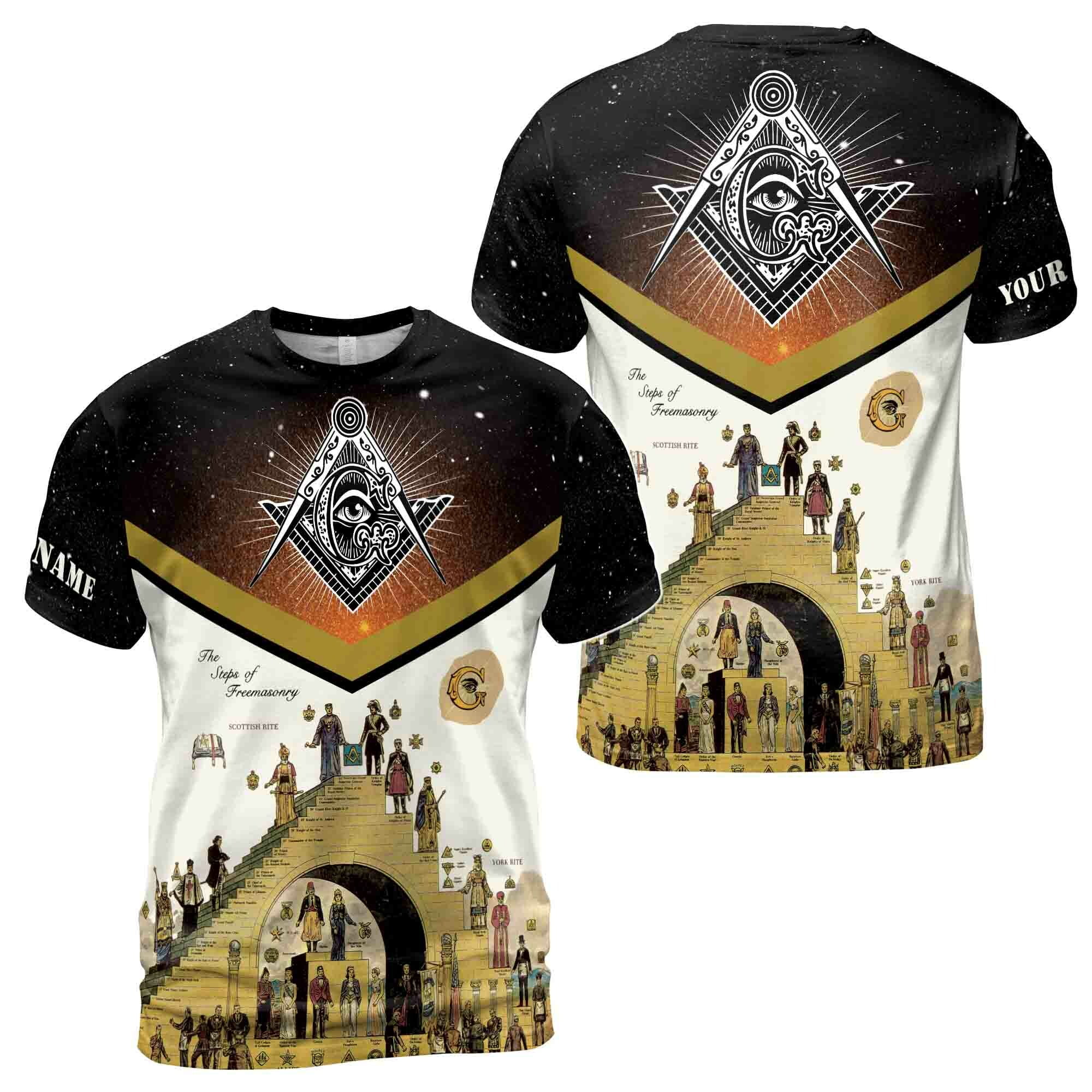 Masonic Shirt, Freemasonry The Structure Of Freemasonry 3D T-Shirt S ...