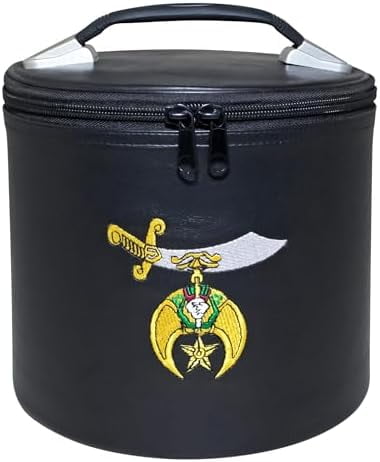 Masonic Shriner Fez Hat/Cap Case Black – Imitation Leather, Display ...