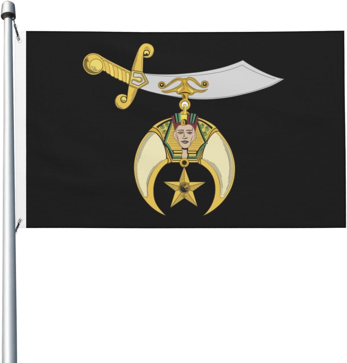 Masonic Shriner Split 3x5 Double Sided Flag Fade Resistant Banner ...