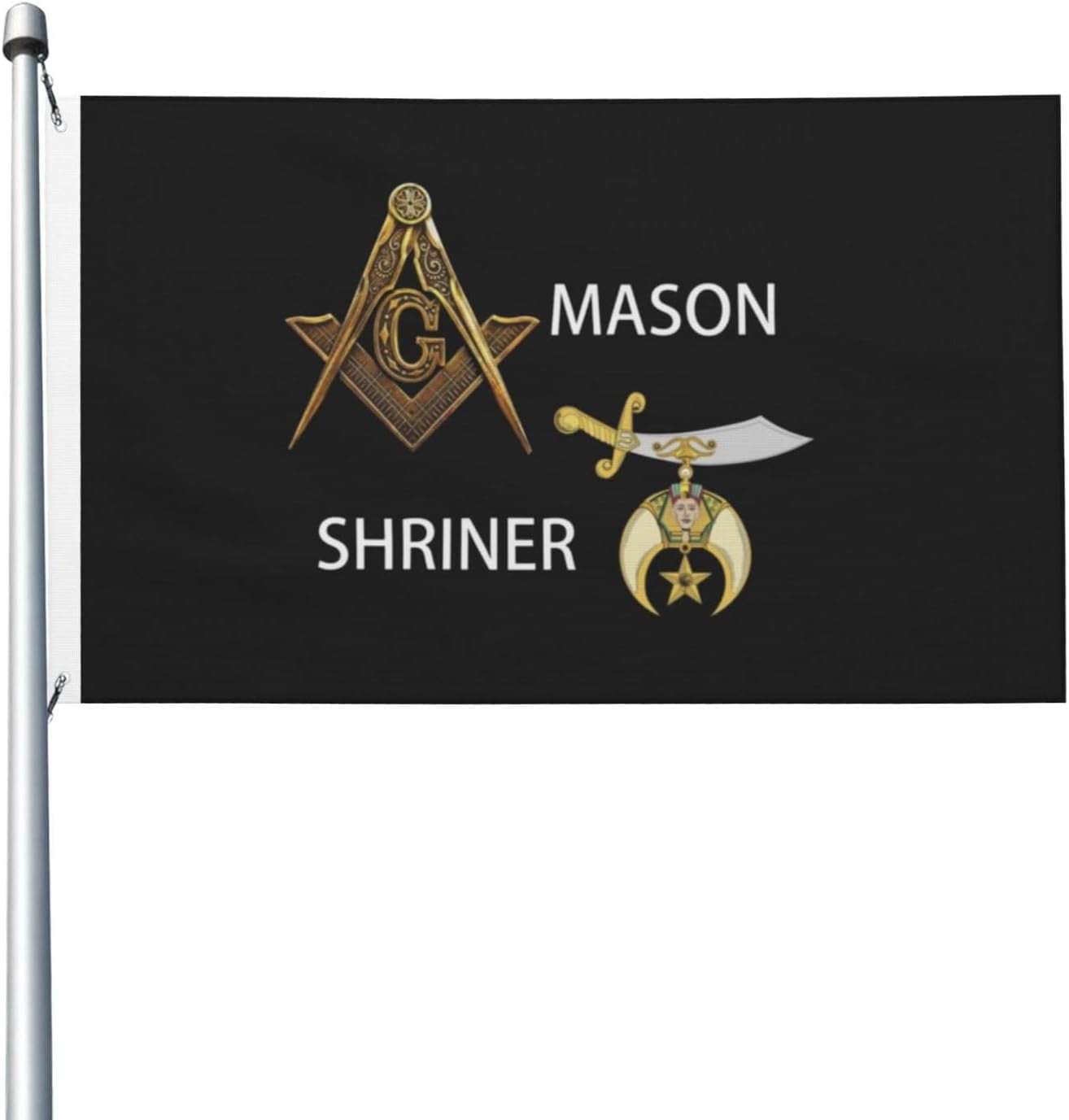 Masonic Shriner Split Flag Garden Flag 3x5ft Double Sided Printing ...