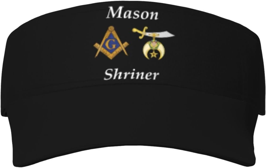 Masonic Shriner Split Visor Hats Novelty Adjustable Sport Sun Visor Cap Empty Top Baseball Hat ...