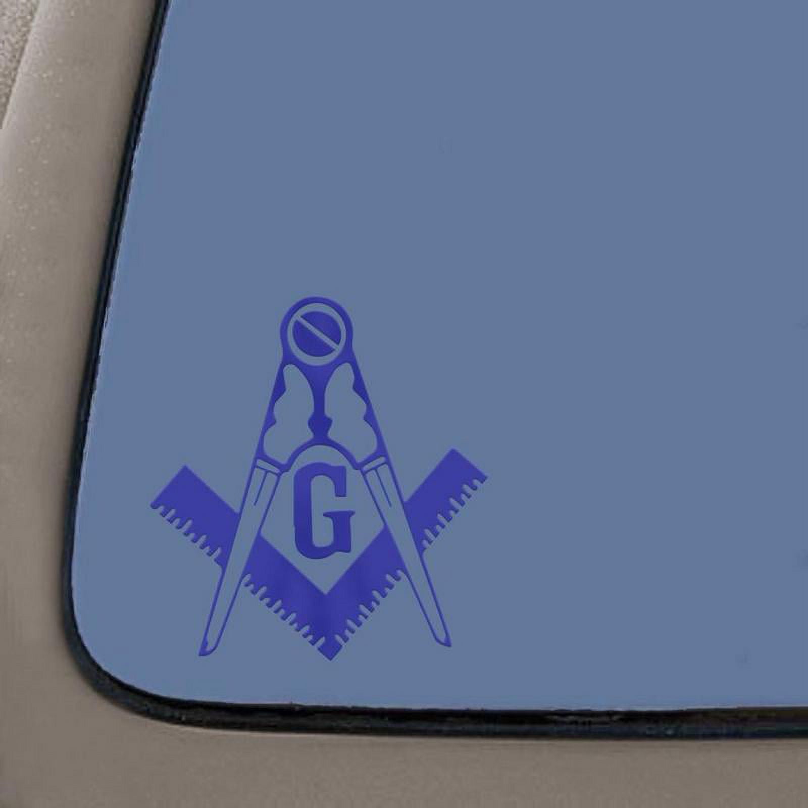 Masonic Square and Compass Car Window Wall Laptop Decal Sticker | Blue ...