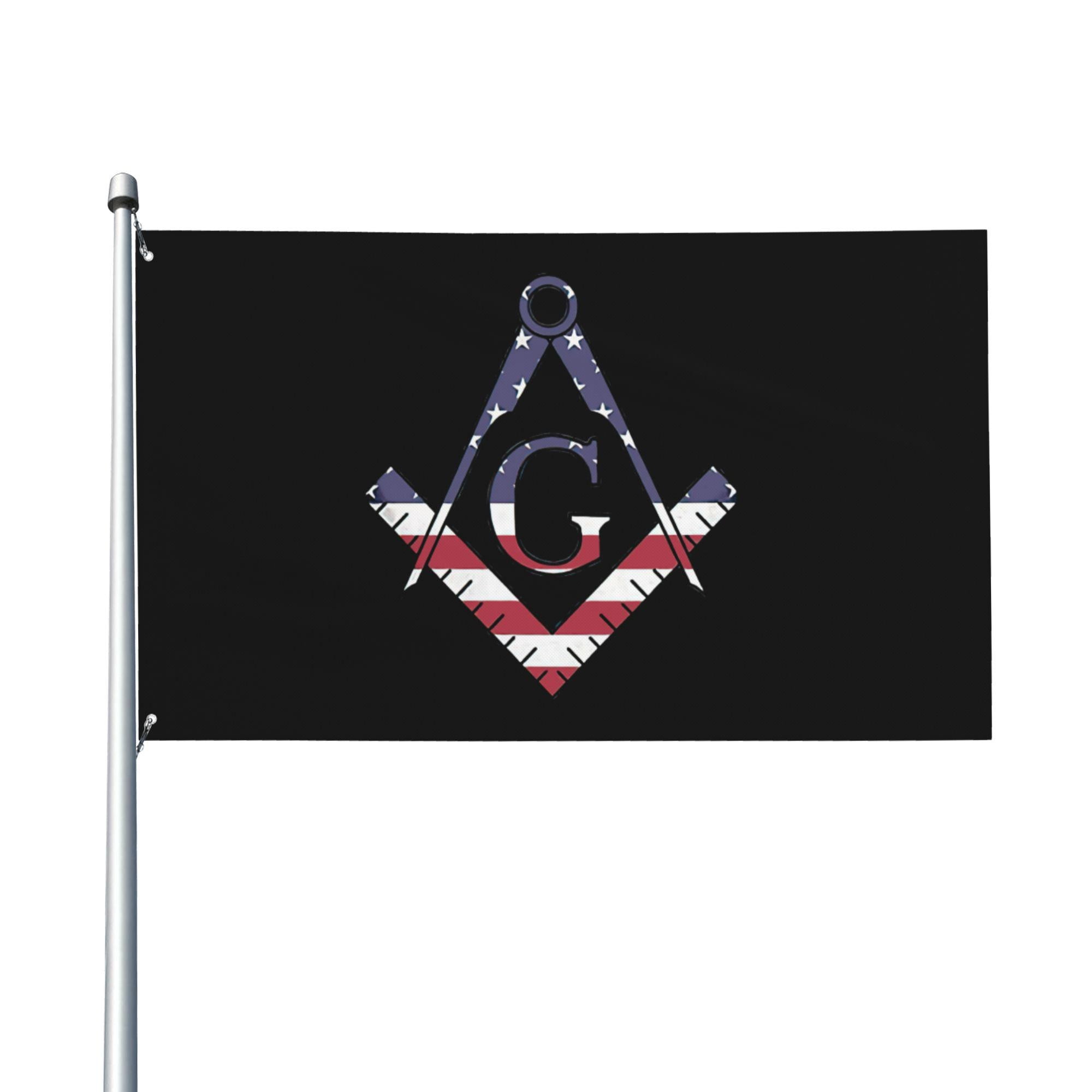 Masonic Symbol American Flag For Indoor Home House Decor Durable Garden ...