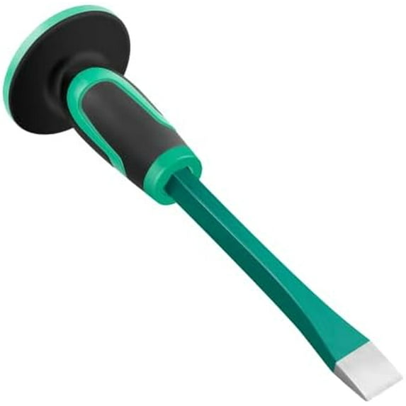 Masonry Chisel With Hand Guard, 12 inches Heavy Duty Flat End Rock ...