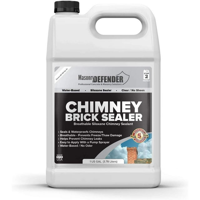 Masonry Defender Chimney Brick Sealer, Clear Waterproof Sealant ...