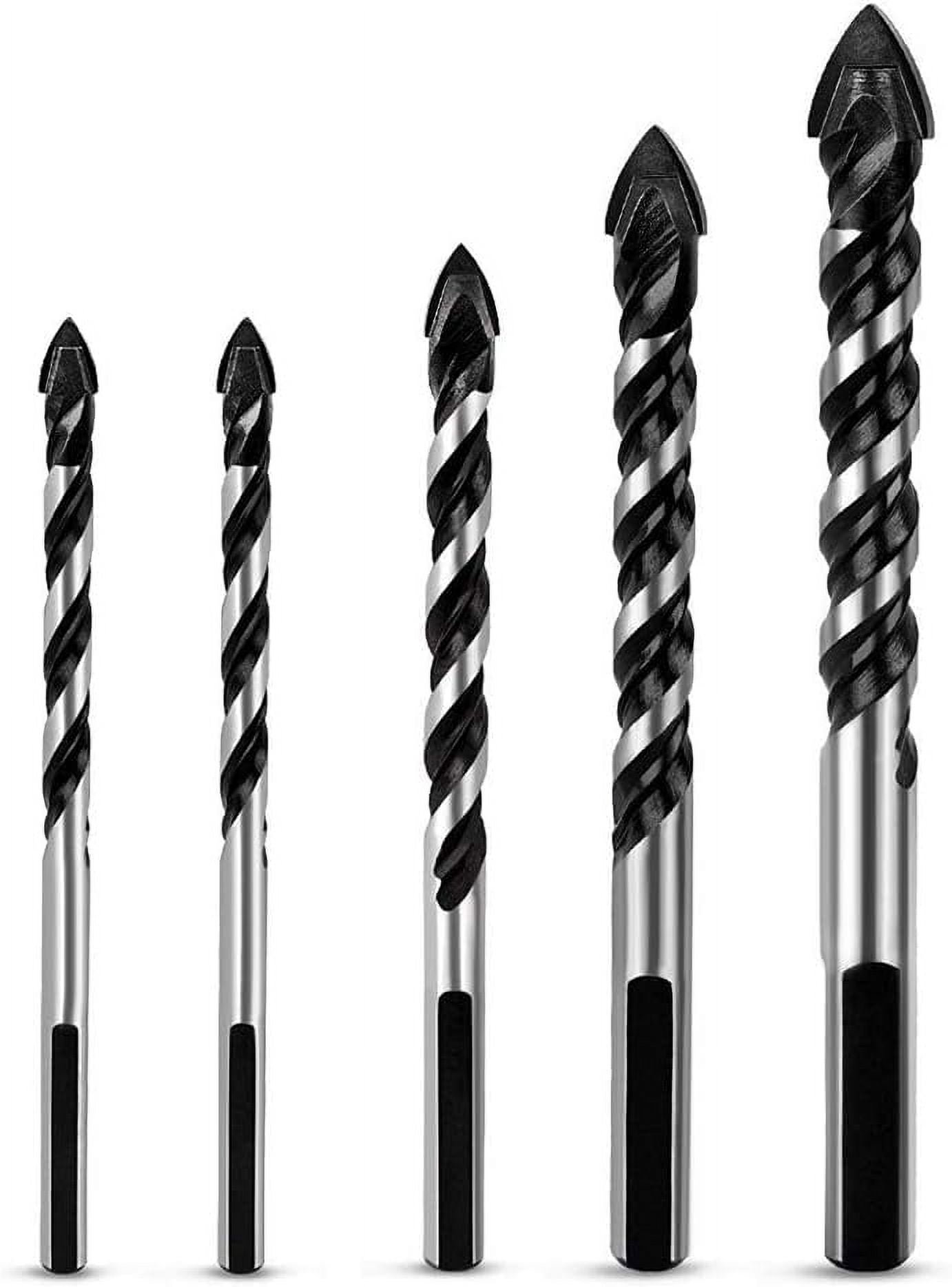 Multipurpose Masonry Drill Bit Set, Enhanced Durability Tungsten ...