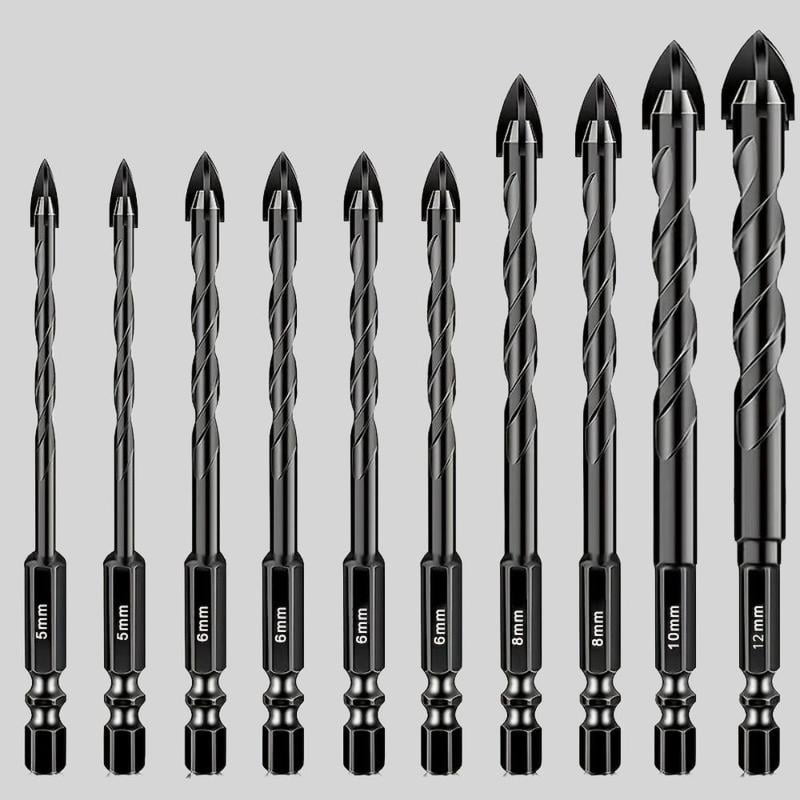 Masonry Drill Bit Tools Set, Concrete Drill Bit Tool Set for Tile ...