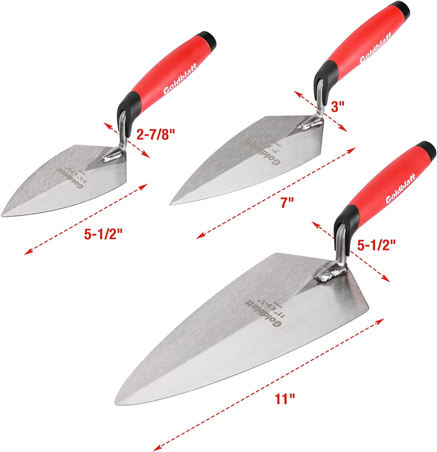 Masonry Hand Tool Set - 6PCS Professional Trowel Tools for Brick Layers ...