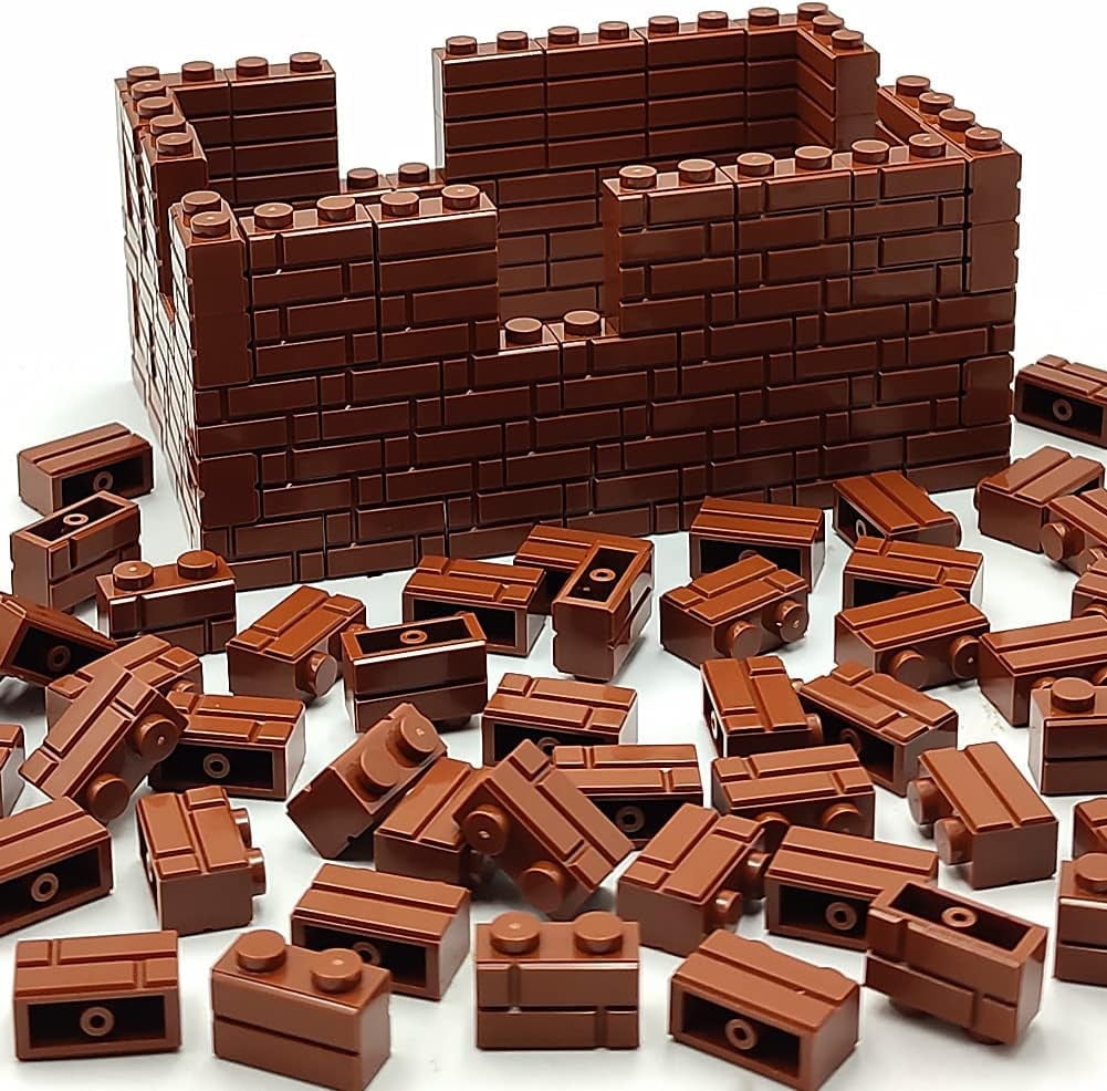 Masonry Profile Bricks Bulk Brown Color DIY Building Block Toy for Wall ...