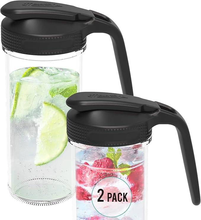 Masontops Mason Jar Pour Top with Handle, Regular Mouth, Leakproof ...