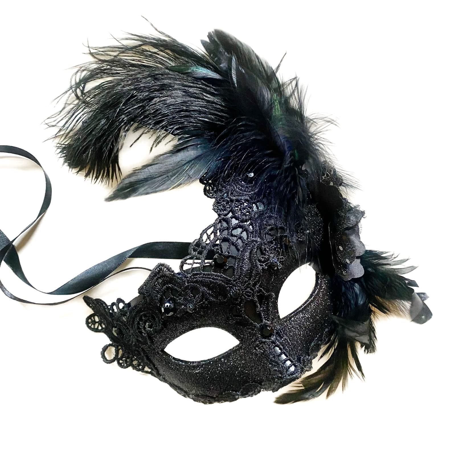 MasqStudio Brocade Lace Masquerade Ball Mask Burlesque Mardi Gras ...